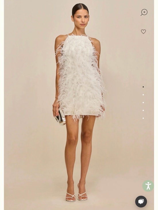 cult gaia | Dresses | Cult Gaia White Feather Mini Dress | Poshmark